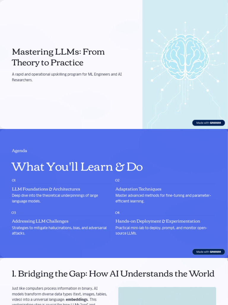 Master LLMs: Theory to Hands-On Skills | PDF | Artificial Intelligence ...