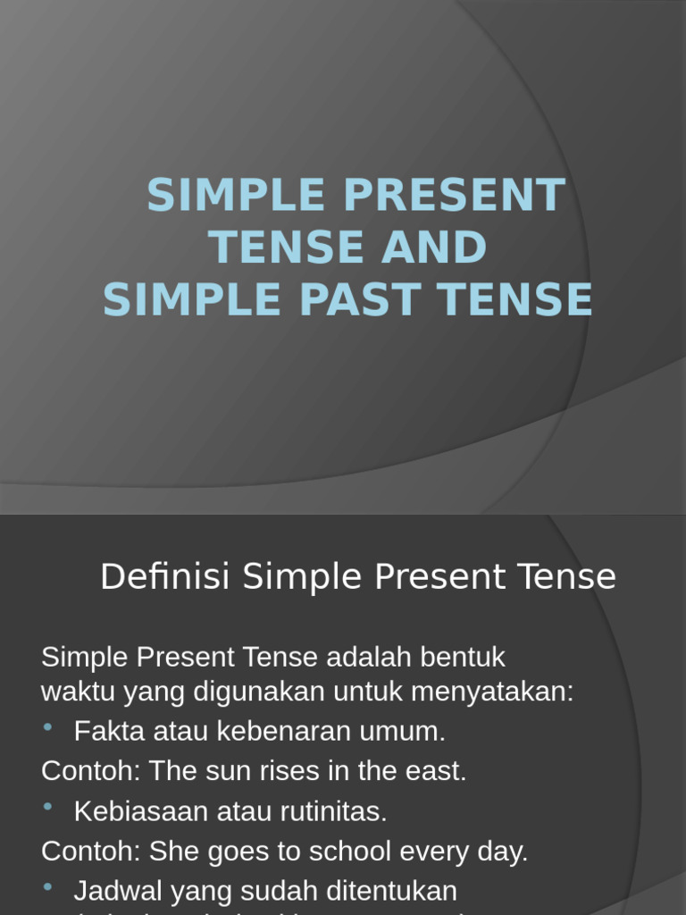 Simple Present Tense and Simple Past Tense | PDF | Semantics ...
