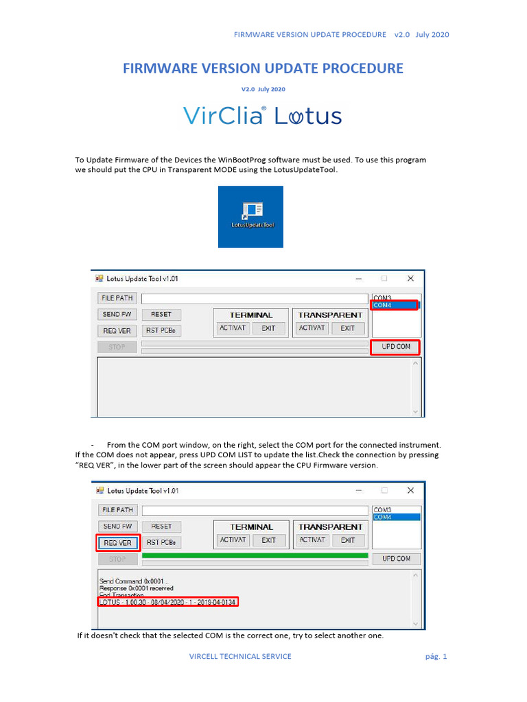 Device Firmware Version Update Procedure v.2 | PDF | Booting | Computer Engineering