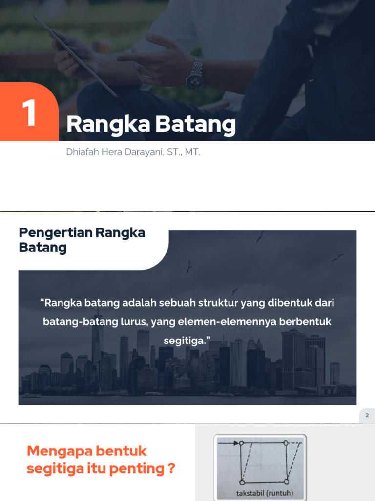 Materi 2 (Rangka Batang Metode Titik Simpul) | PDF