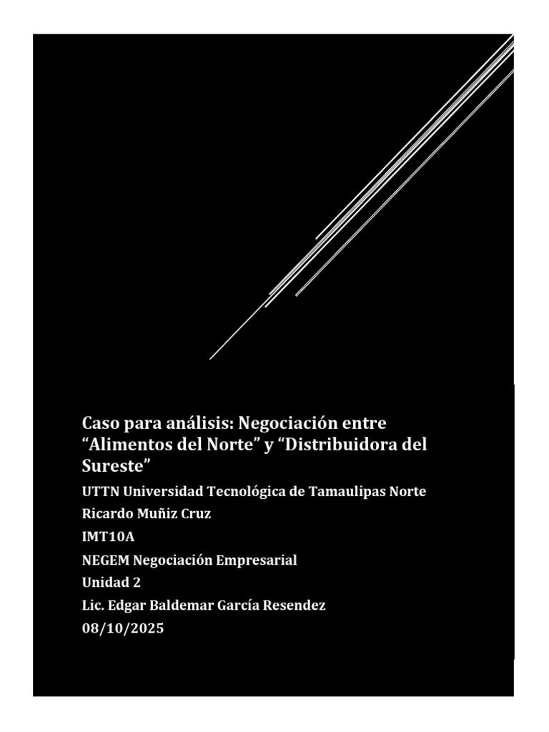 Analisis Caso Proceso de Negociacion | PDF | Logística | Mercado (economía)