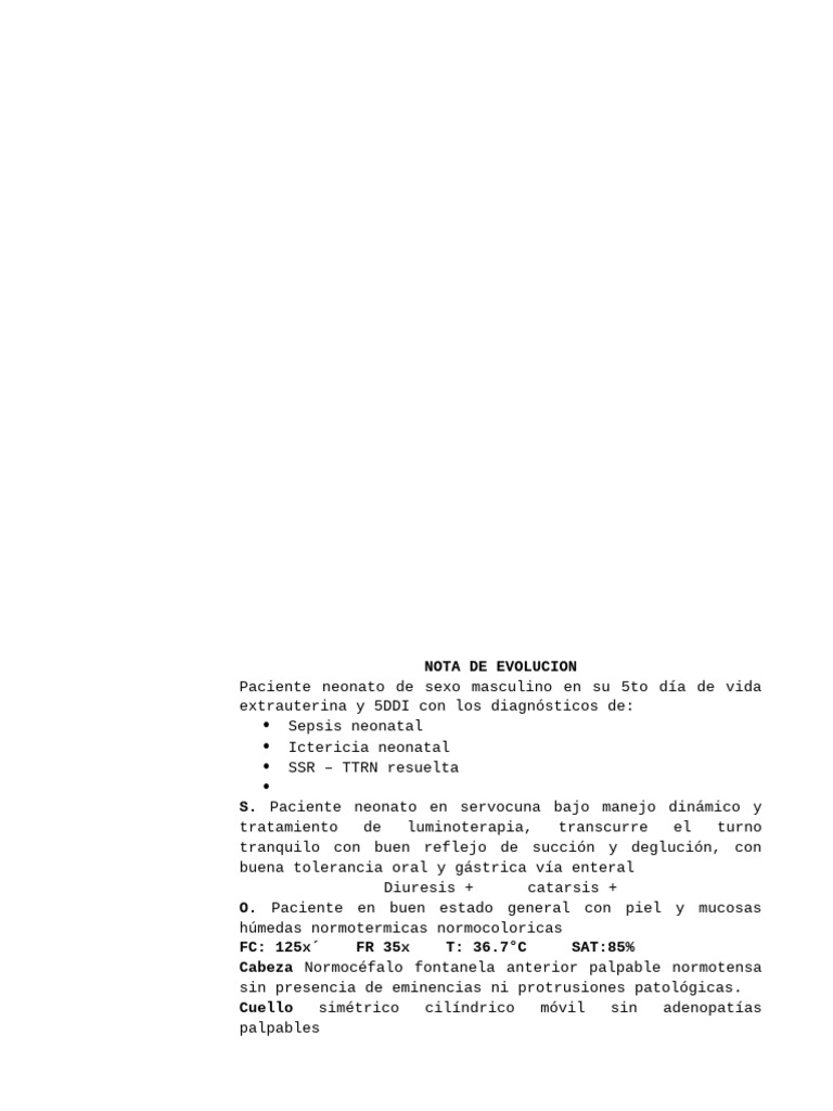 Evolucion Zoe. 31-07-25 | PDF | Especialidades Medicas