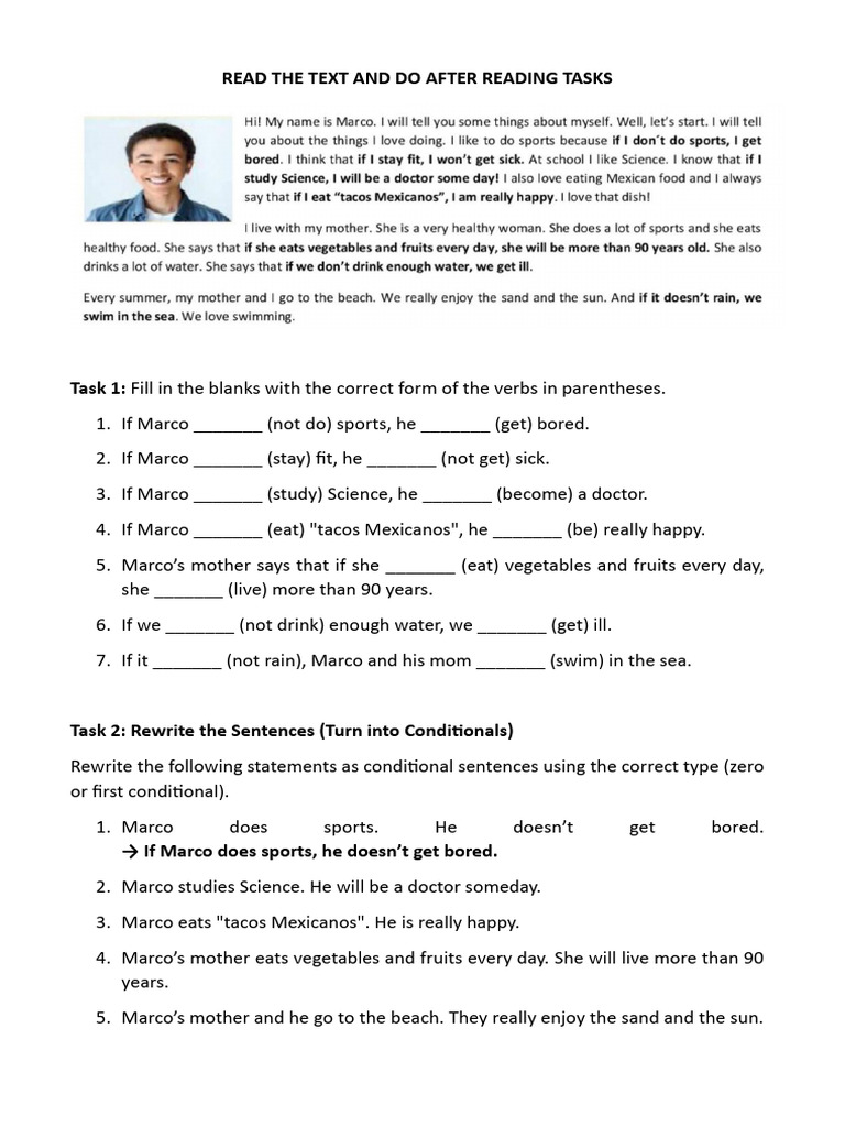 Read The Text and Do After Reading Tasks | PDF