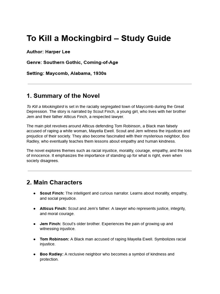 To Kill A Mockingbird - Harper Lee | PDF | To Kill A Mockingbird
