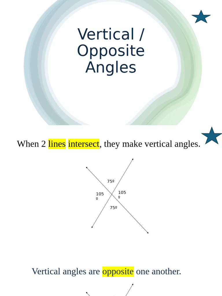 Vertical Angles | PDF