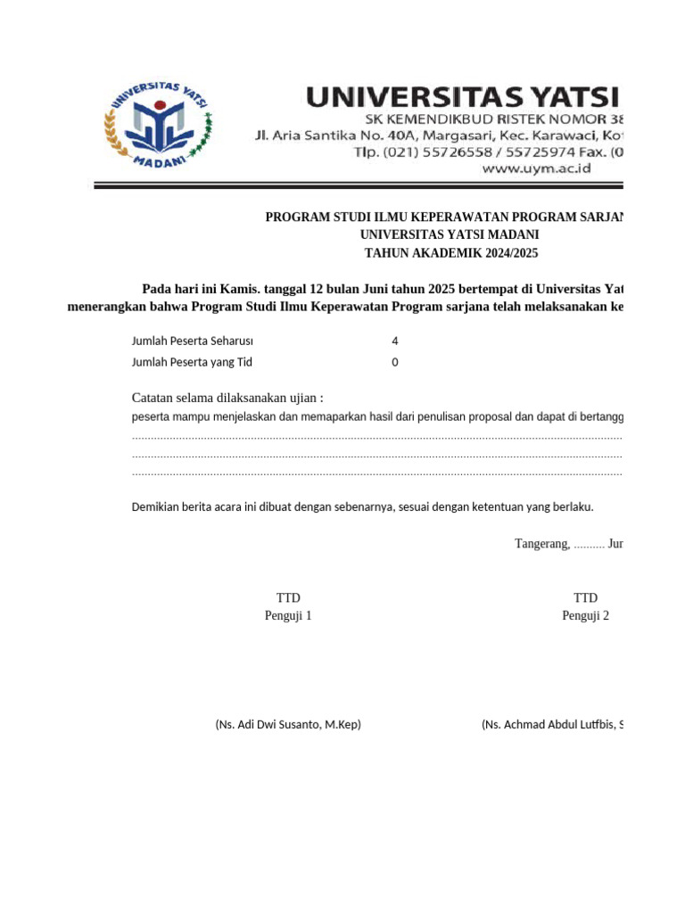 Form Penilaian SEMPRO Penguji Pak Lubis | PDF
