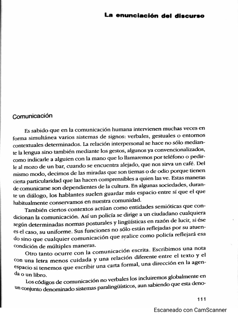 Balmayor La Enunciación Del Discurso | PDF