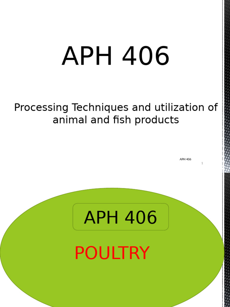 Animal Product Processing Techniques | PDF | Meat | Livestock