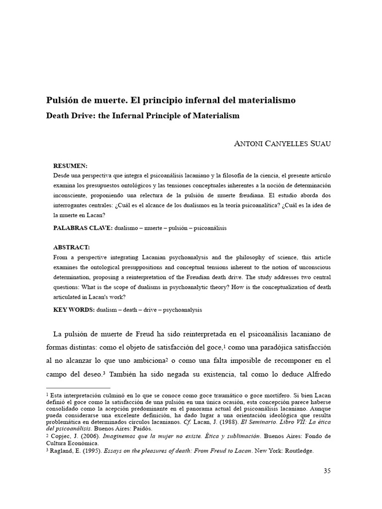 2 Pulsion de Muerte El Principio Infernal Del Materialismo | PDF ...