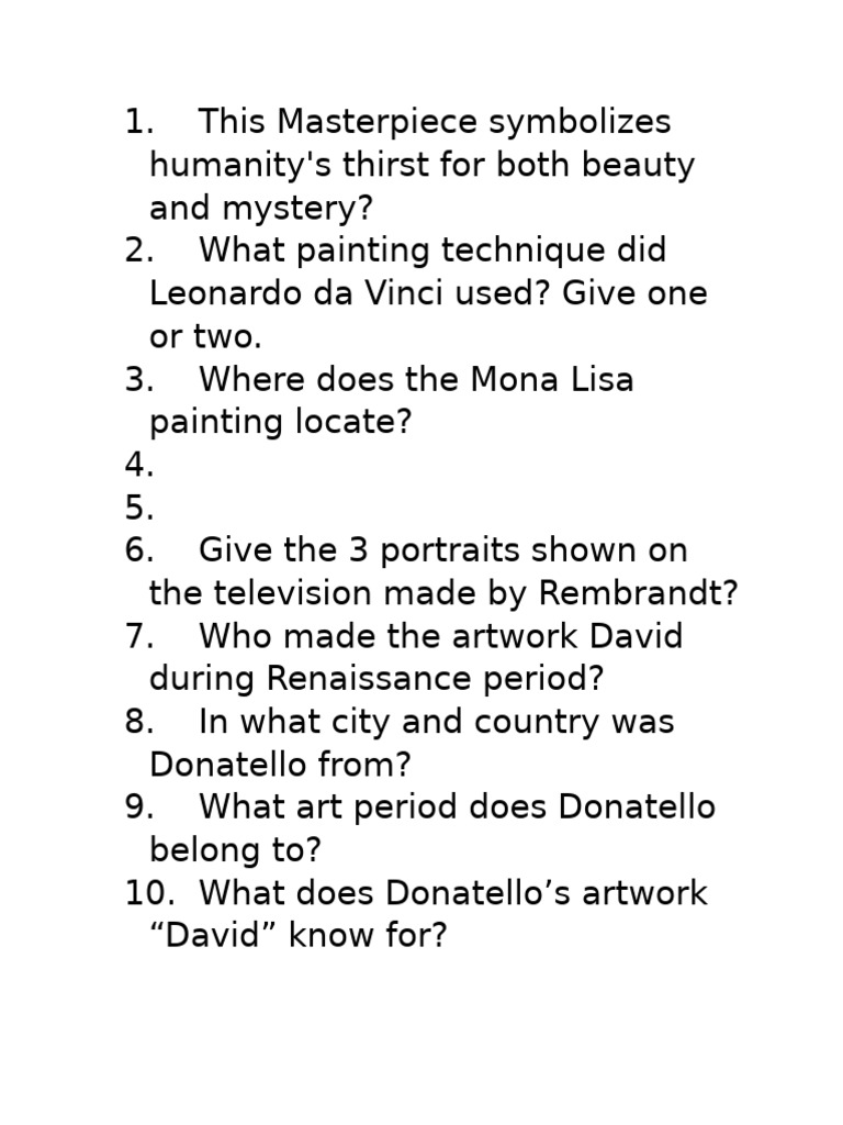 This Masterpiece Symbolizes Humanity | PDF