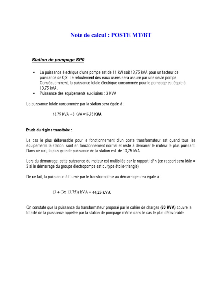 Note de Calcul | PDF