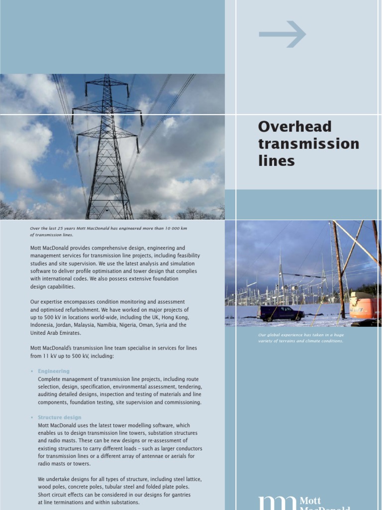 Overhead Transmission Line Design Services | PDF | Electricity ...