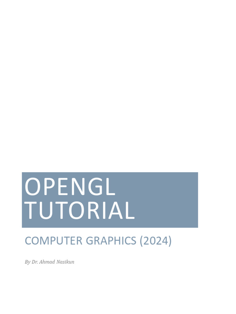 Introduction To OpenGL | PDF