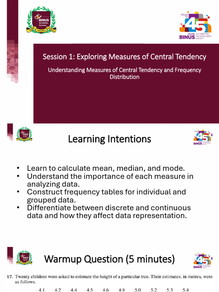 Statistics and Probability - Session 1-6 Week 2 | PDF | Variance | Data