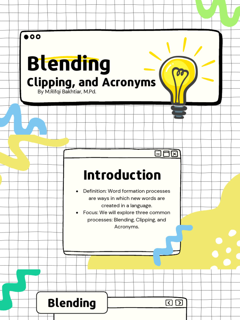 Blending, Clipping, Acronym | PDF