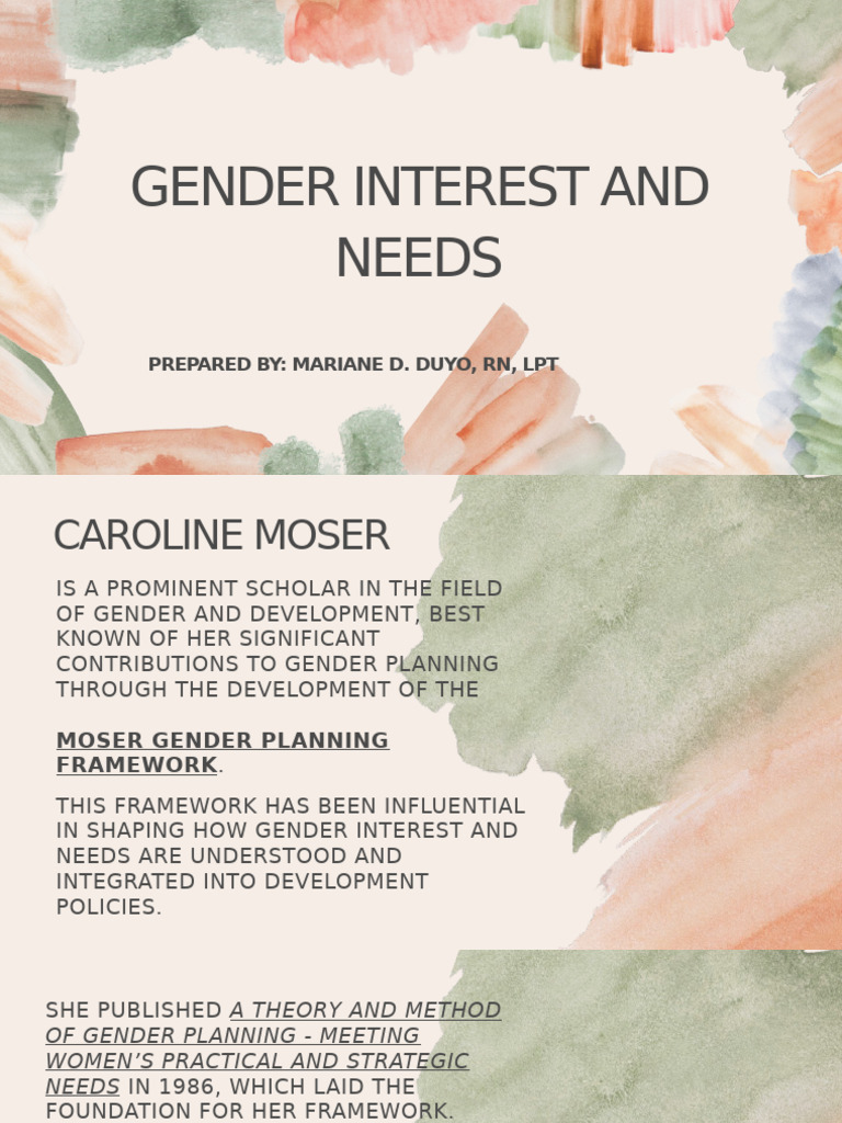 Gender Needs and Interests Framework | PDF | Sexual Harassment | Gender ...