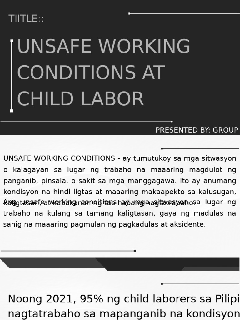 Unsafe Working Conditions and Child Labor - 20251005 - 173523 - 0000 | PDF