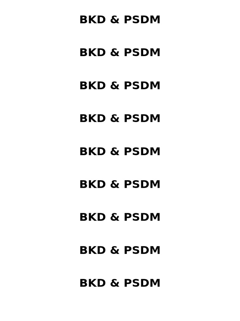 Map BKD Dan PSDM | PDF