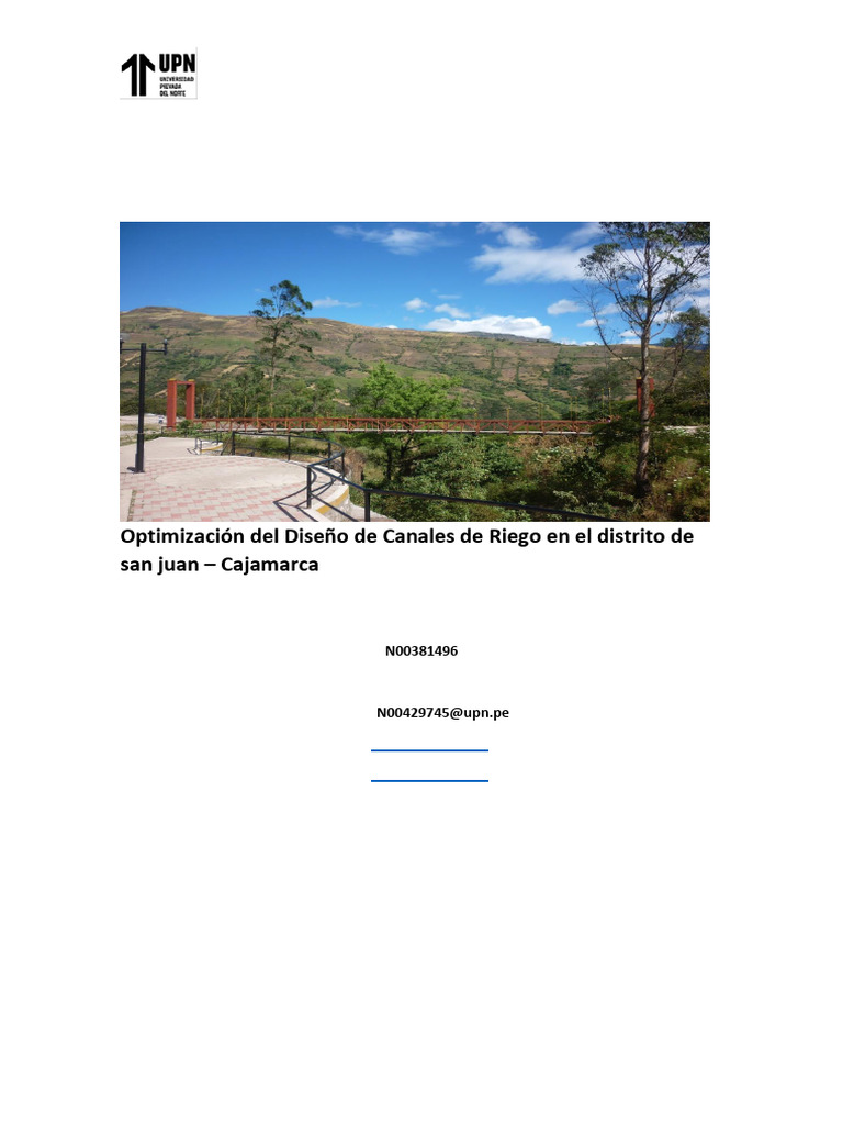 Avanze de Proyecto de Geometria Analitica y Algebra - Upn-Grupo 7 | PDF | Sustentabilidad | Riego