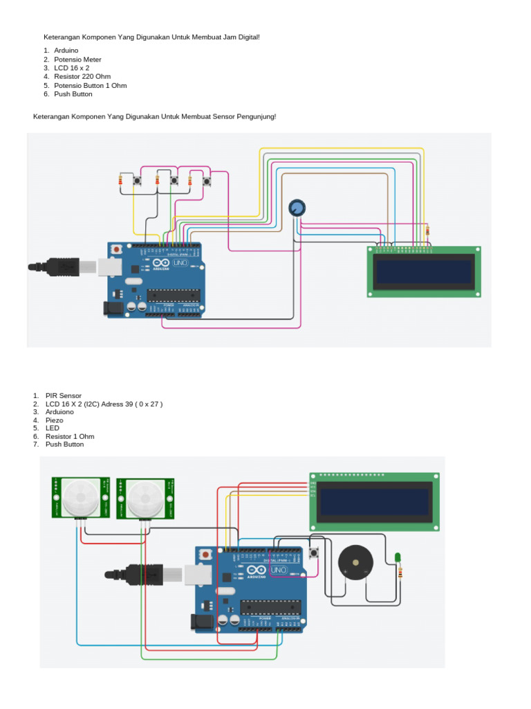 Komponen untuk Jam Digital dan Sensor Pengunjung | PDF