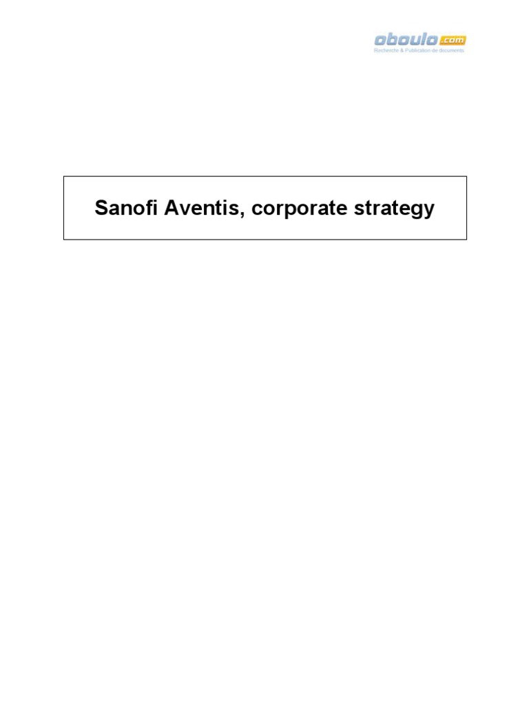 Sanofi | PDF | Sanofi | Strategic Management