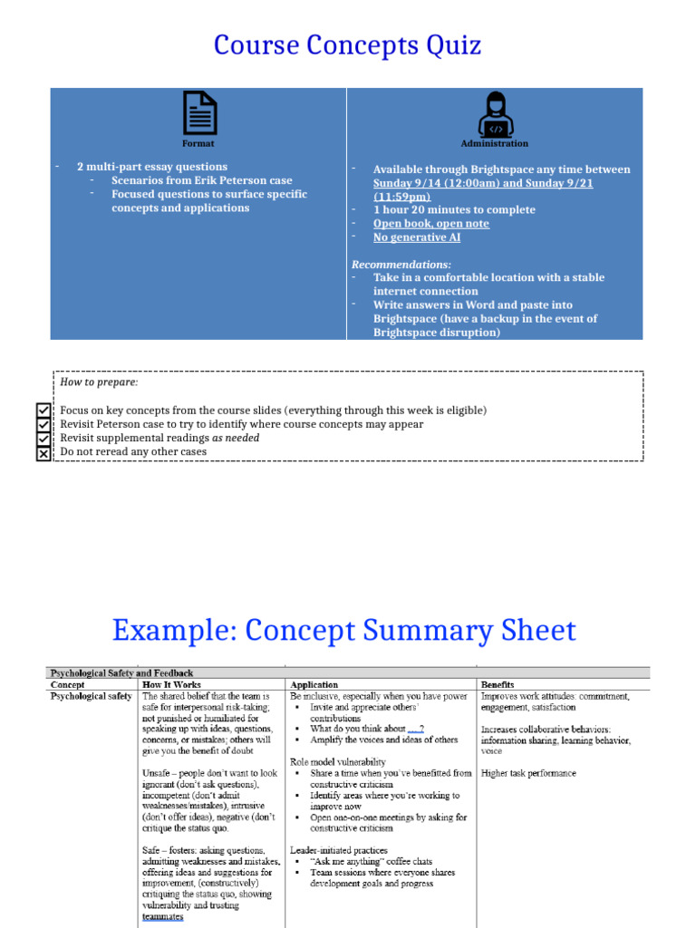 Reference Concept Summary Sheet | PDF