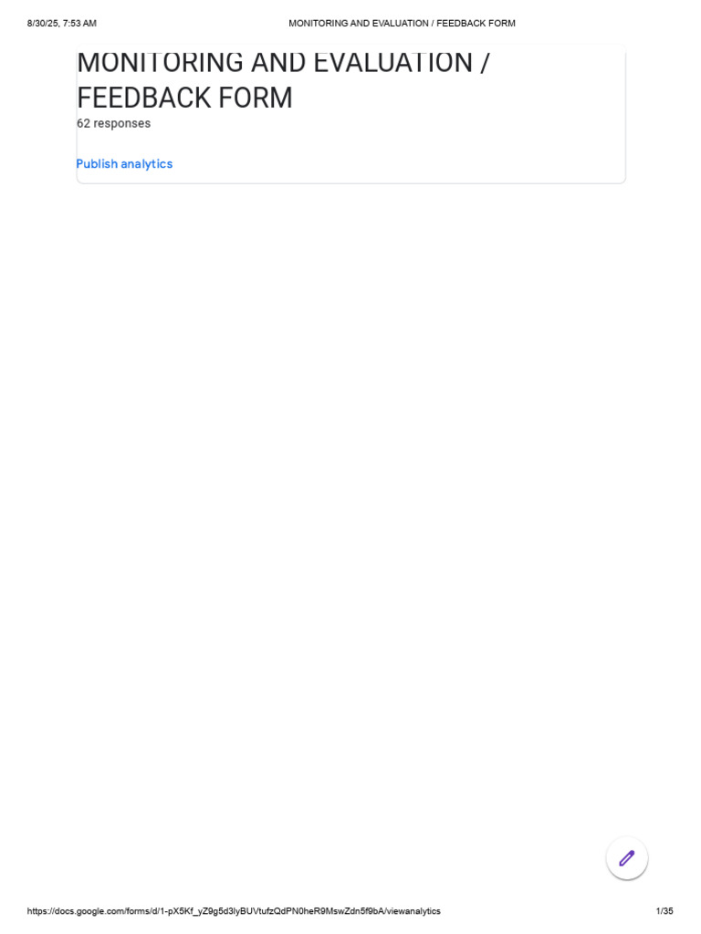 Monitoring and Evaluation Feedback Form | PDF | Intelligence | Cognition