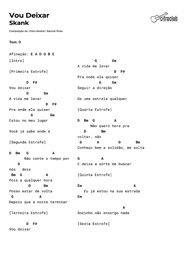 Vou Deixar | PDF