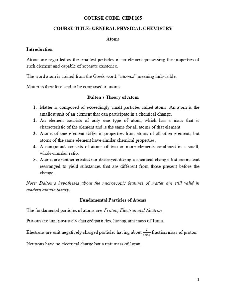 Overview of Atomic Structure and Theory | PDF | Reaction Rate | Atoms