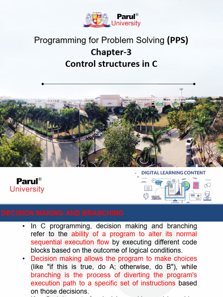 Pps Chapter3 Updated F | PDF | Control Flow | Computer Programming