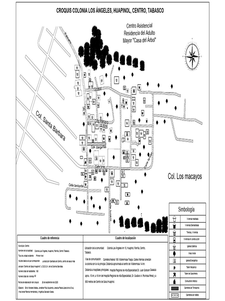 Croquis de la Colonia Los Ángeles, Tabasco | PDF