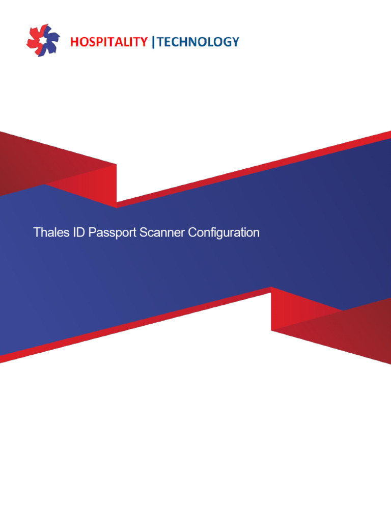 Thales ID Passport Scanner Setup Guide | PDF | Image Scanner | Version ...