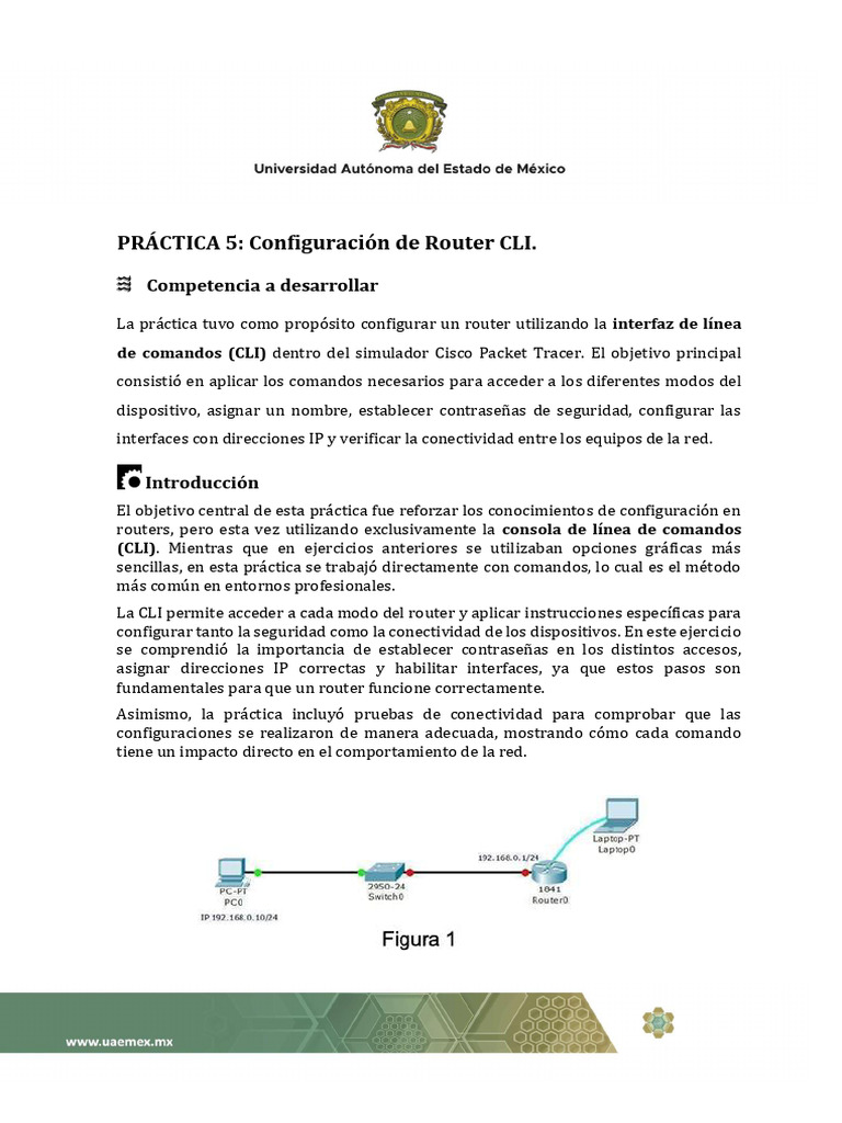 Configuración de Router CLI | PDF | Enrutador (Computación) | Shell ...