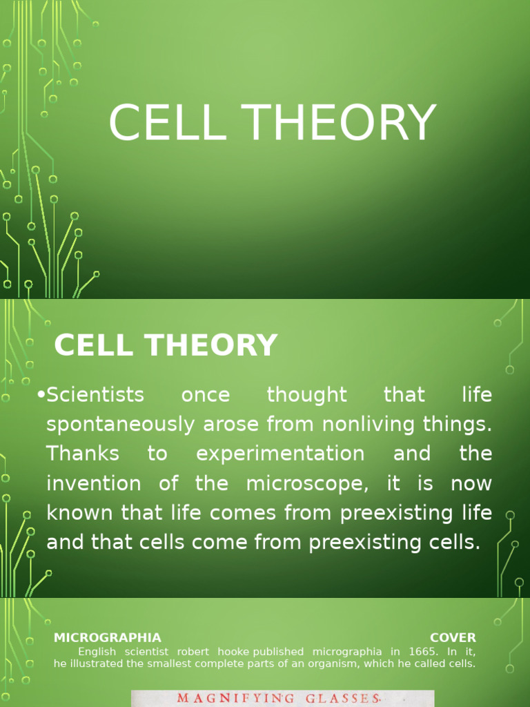 Overview of Cell Theory Principles | PDF