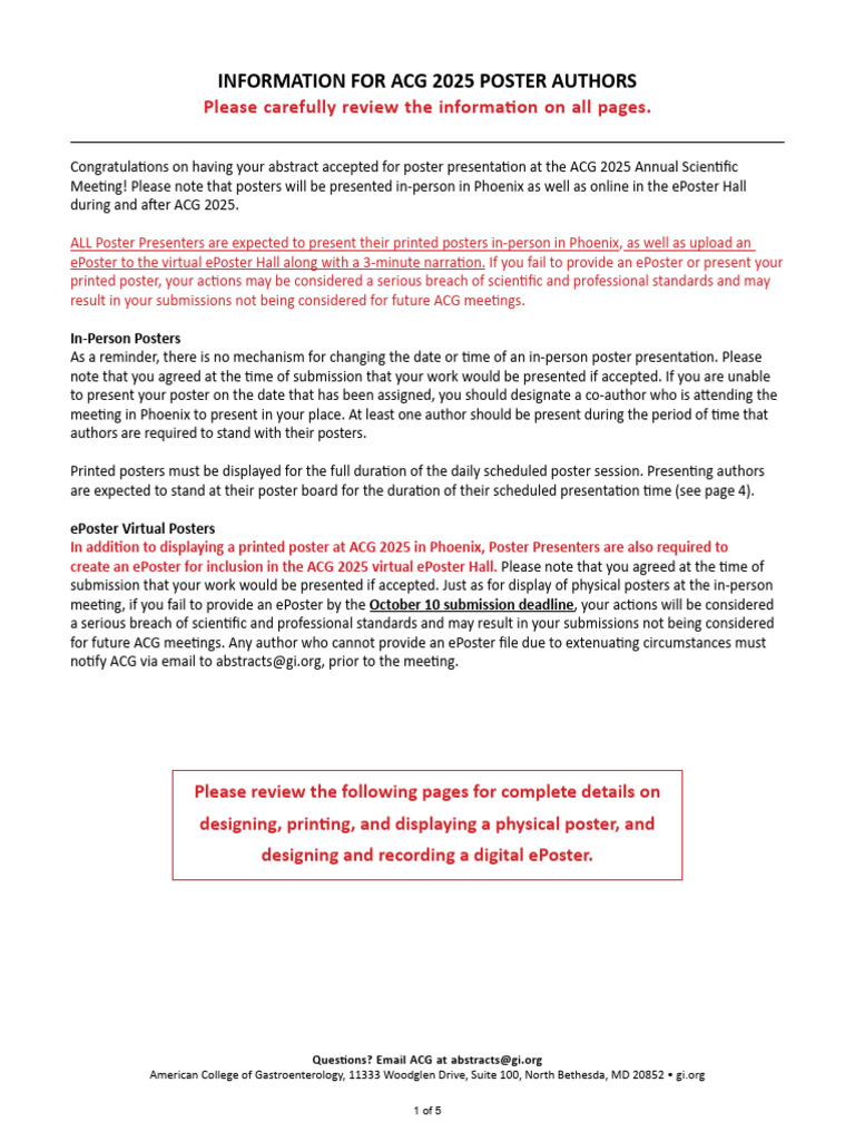 ACG 2025 Poster Submission Guidelines | PDF | Microsoft Power Point ...