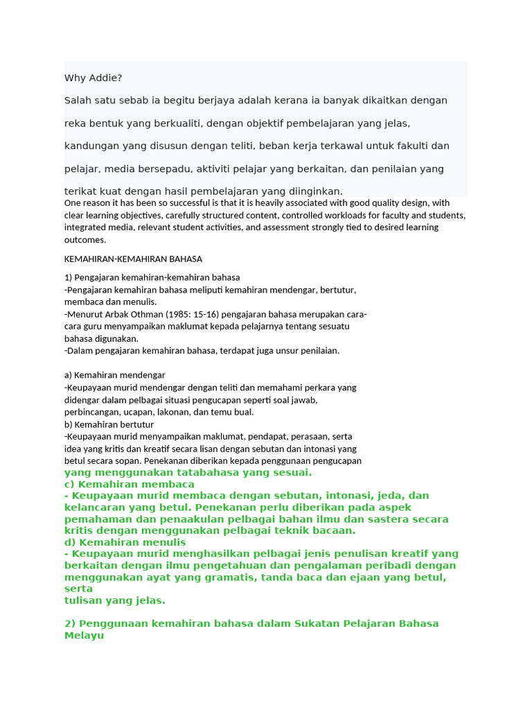 ADDIE Model for Effective Language Teaching | PDF | Learning | Expert