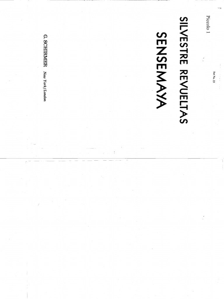 03 Sensemayá Piccolo 1 | PDF