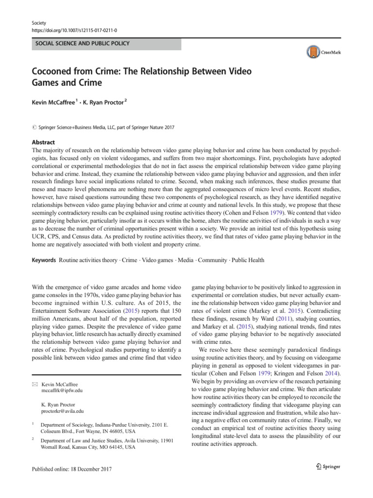 Cocooned From Crime the Relationship Bet | PDF | Crimes | Crime & Violence