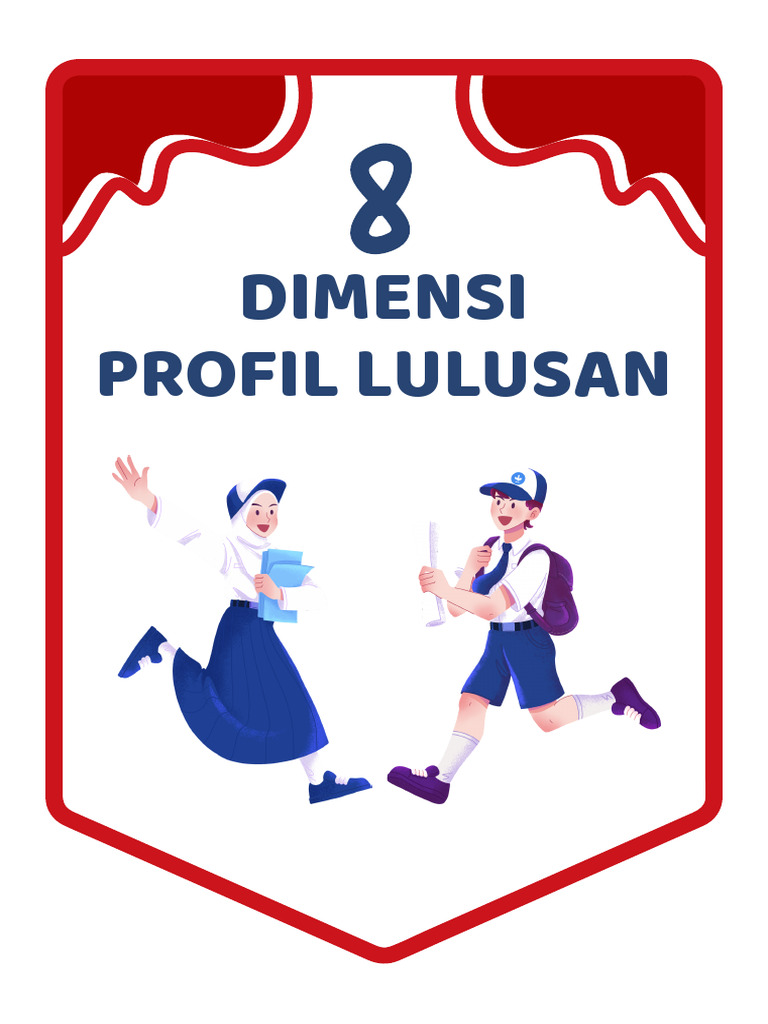 Delapan Dimensi Profil Lulusan Pembelajaran Mendalam Kurikulum Merdeka Bendera Bunting Merah ...