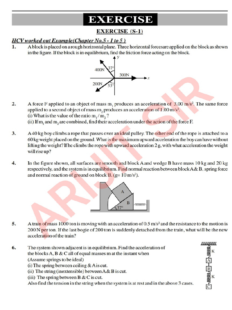 Arijit Sir NLM & Friction Jeem& Adv Sheets | PDF