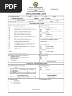 Filled CSC Leave Application Form | PDF