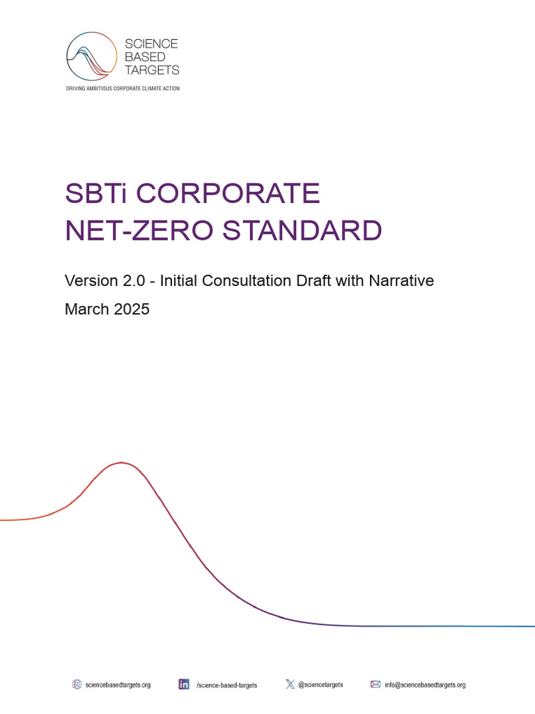 SBTi Corporate Net-Zero Standard 2.0 Draft | PDF | Climate Change ...