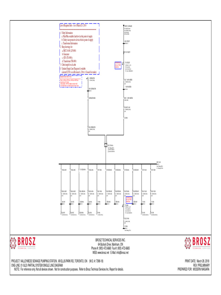 PVM Sewage Pumping Station - Preliminary Single Line Di... | PDF ...