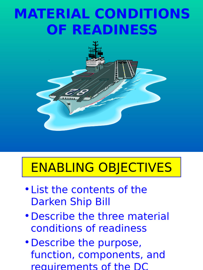 Material Conditions of Readiness | PDF | Door