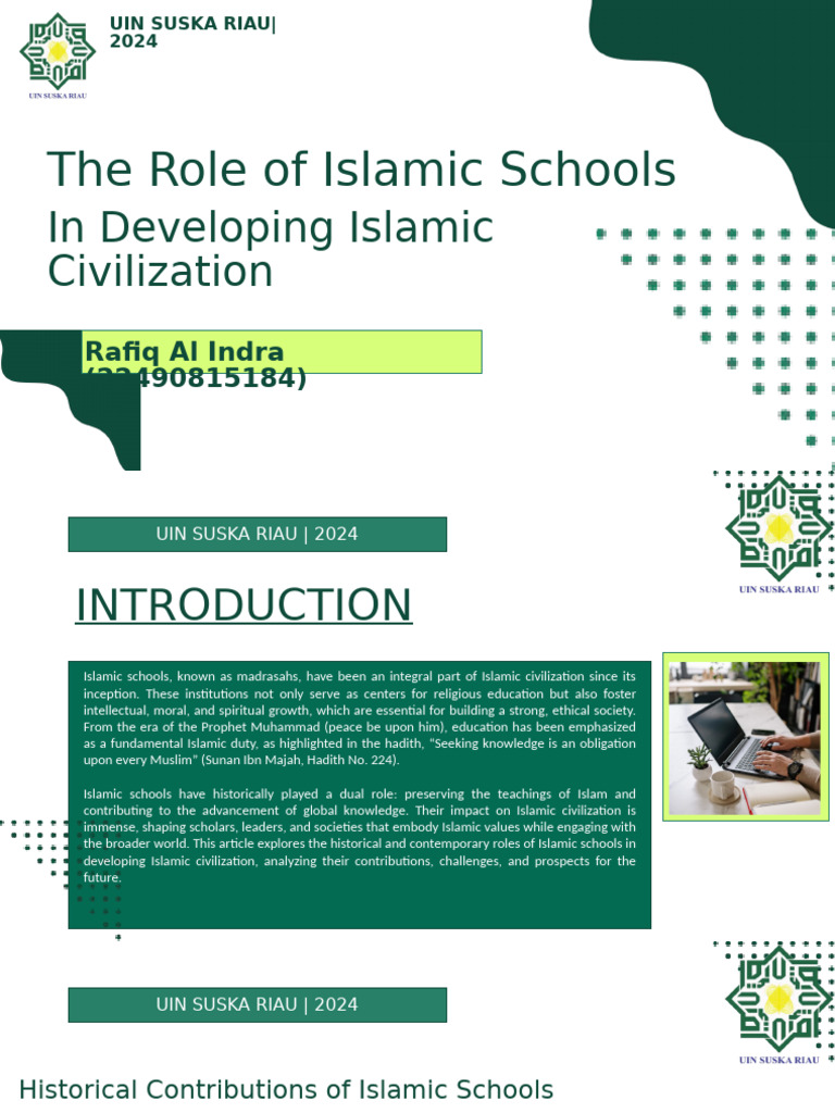 Islamic Schools' Impact on Civilization | PDF | Hadith | Muslim World