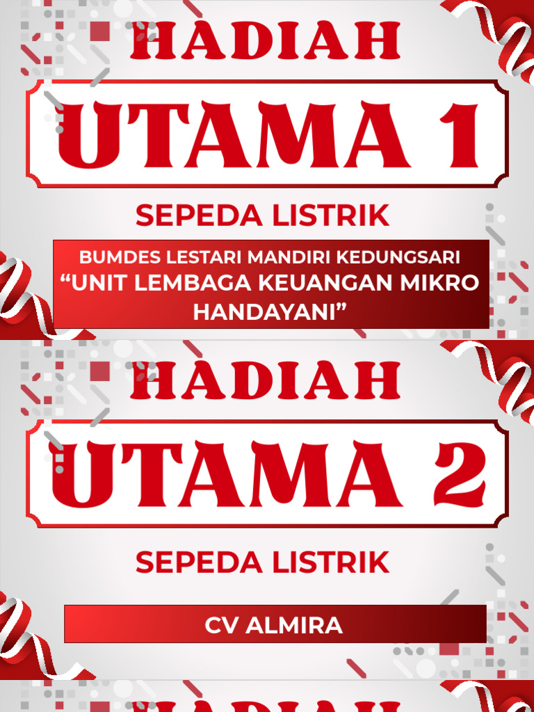 Merah Putih Simpel Papan Juara Lomba HUT RI Flyer Landscape (33 X 21 CM ...