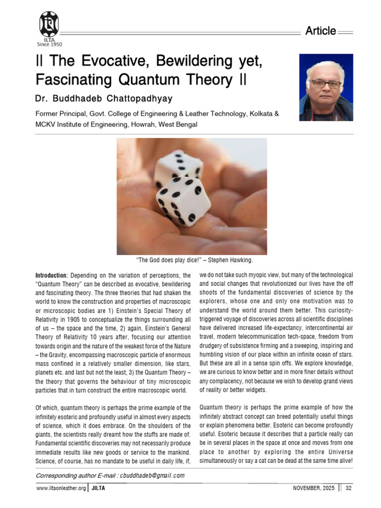 Article - The Evocative, Bewildering Yet, Fascinating Quantum Theory ...