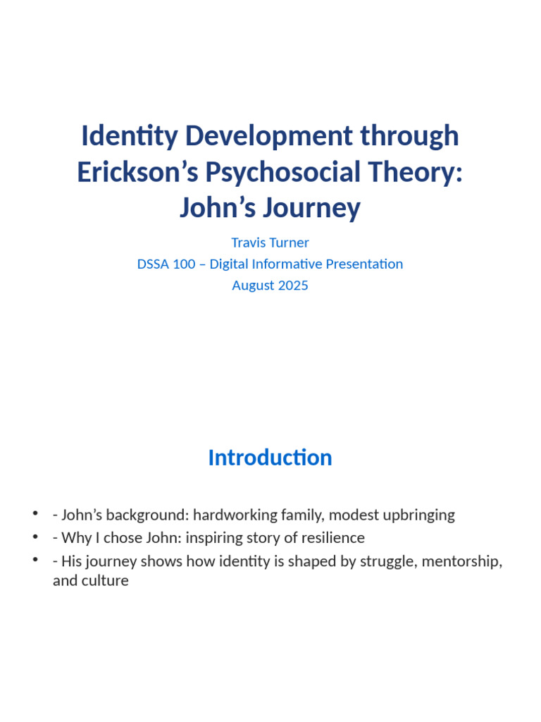 Johns Journey Presentation | PDF