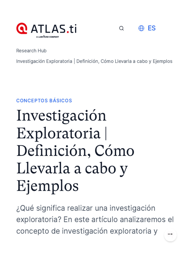 Ejemplos de Investigación Exploratoria | PDF | Datos | Inteligencia ...