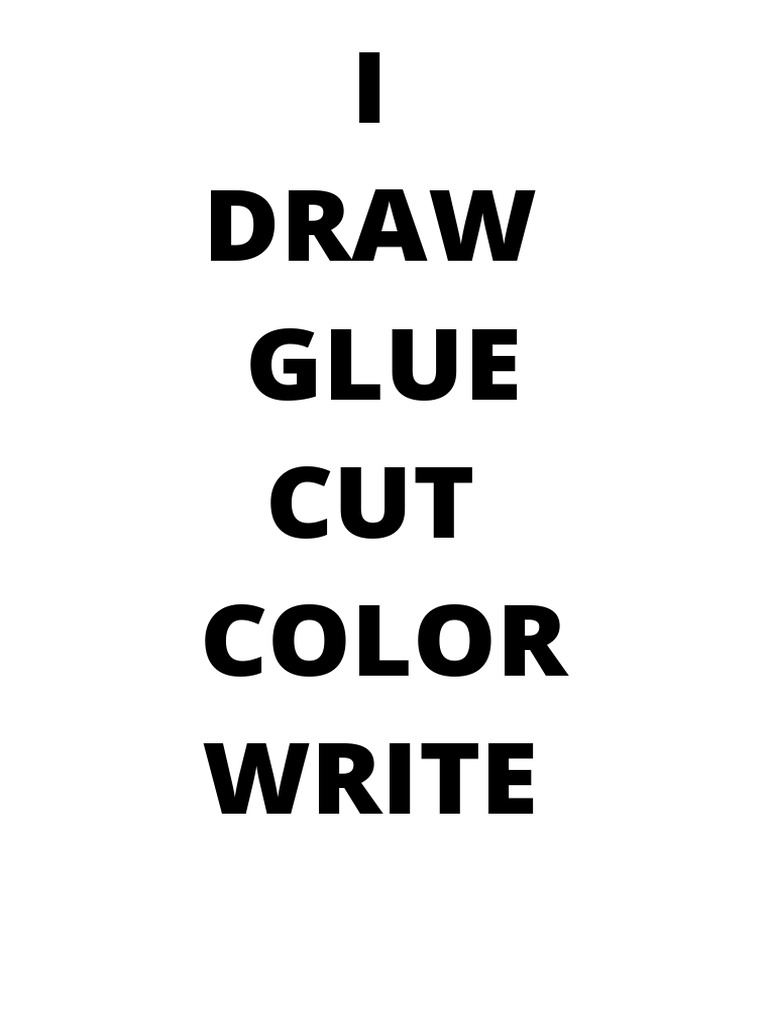 I Draw Glue Cut Color Write | PDF